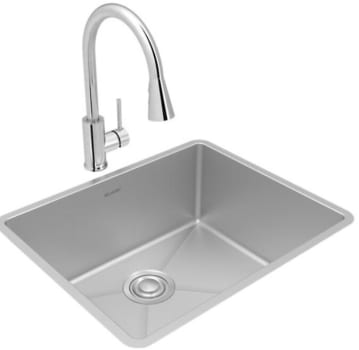 Elkay ECTRU21179TFCC 18 1/2 Inch Single Bowl Undermount Sink & Faucet ...