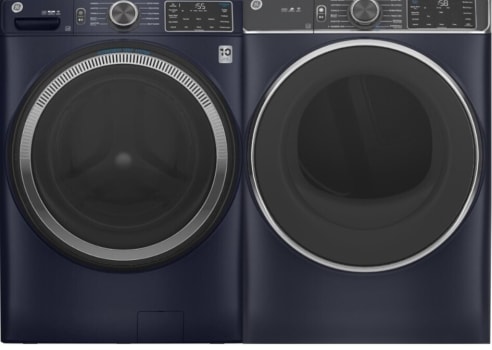 GE GEWADRGRRS550SP Side-by-Side Front Load Washer and Gas Dryer Set in ...