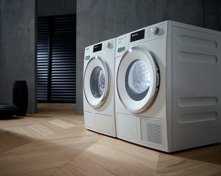 Miele MIWADREL3 Stacking Kit with Pull out Tray Washer & Dryer Set with ...