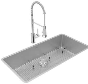Elkay ECTRU35179TFCBC 18 1/2 Single Bowl Undermount Sink & Faucet Kit ...