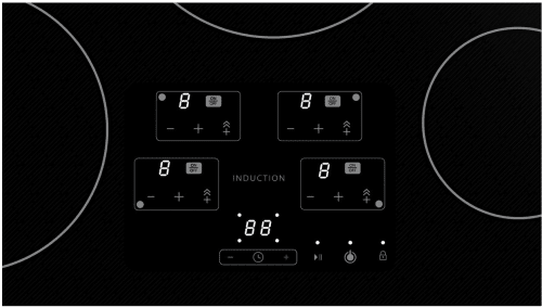 Sharp SDH3042DB 30 Inch Induction Cooktop with 4 Cooking Zones, Simmer ...