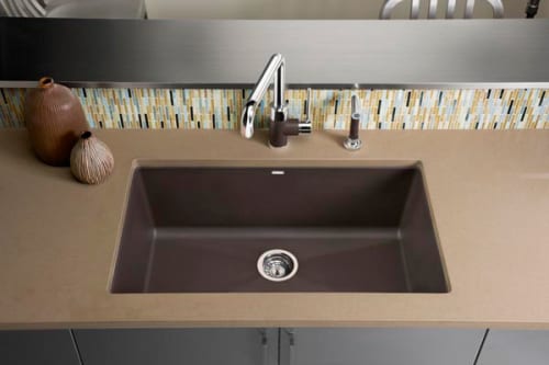 Blanco 441297 32 Inch Undermount Single Bowl Granite Sink with 9-1/2 ...