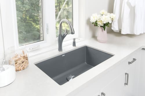 Blanco 440148 32 Inch Undermount Single Bowl Granite Sink with 9-1/2 ...