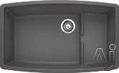 Blanco 441476 32 Inch Undermount Single Bowl Granite Sink with 10 Inch ...