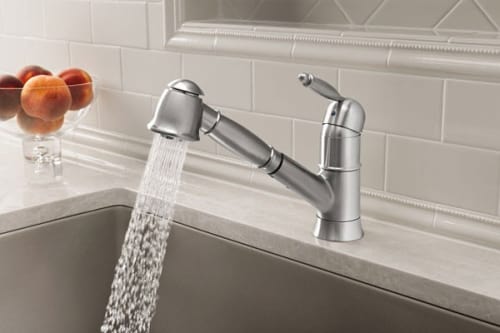 Blanco 441500 Single Lever Pull-Out Kitchen Faucet with 8 1/2 Inch ...