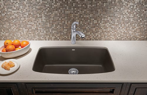 Blanco 441613 32 Inch Undermount Single Bowl Granite Sink with 9 1/2 ...