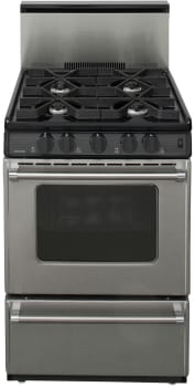 Premier P24S3202P 24 Inch Freestanding Gas Range with 4 Sealed Variable ...