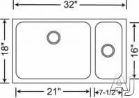 Blanco 501108 32 Inch Undermount 1 & 1/2 Bowl Stainless Steel Sink