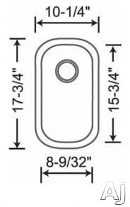 Blanco 510878 10 Inch Undermount Single Bowl Stainless Steel Sink