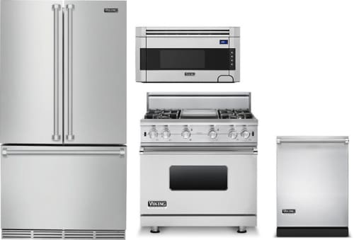 Viking VIRERADWMW67 Viking 4 Piece Kitchen Appliances Package with ...
