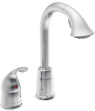 Moen CA5955 Single Lever Pull-Out Bar Faucet with 6 Inch Reach, 10 Inch ...