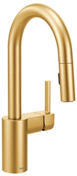 Moen 5965BG Single Handle Pulldown Bar Faucet with 1.5 GPM Flow Rate ...