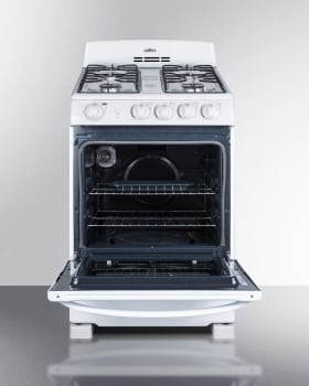 Summit RG244WS 24 Inch Freestanding Gas Range with 4 Sealed Burners, 2. ...