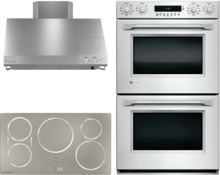 Monogram MOCTWORH100 3 Piece Kitchen Appliances Package in Silver