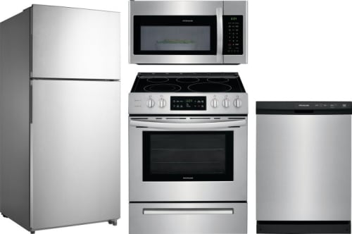 Frigidaire FRRERADWMW9369 4 Piece Kitchen Appliances Package with Top ...