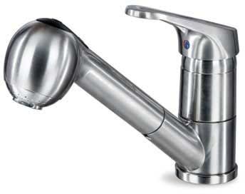 Hamat 64361STPVD Single Lever Pull-Out Kitchen Faucet with 7-7/10 Inch ...