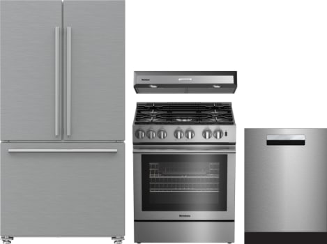Blomberg BLRERADWRH602 4 Piece Kitchen Appliances Package with French ...