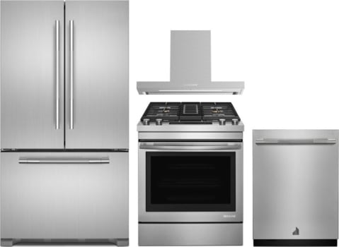 JennAir JARERADWRH728 4 Piece Kitchen Appliances Package with French ...