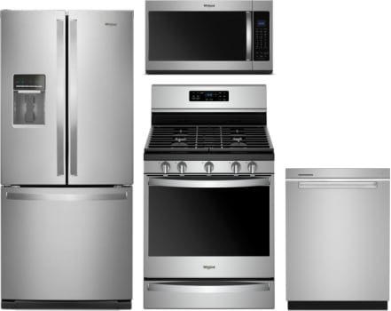 Whirlpool WPRERADWMW6012 4 Piece Kitchen Appliances Package with French ...