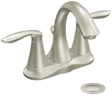 Moen 6410BN Double Lever Lavatory Faucet with 4 Inch Reach, 6-3/16 Inch ...