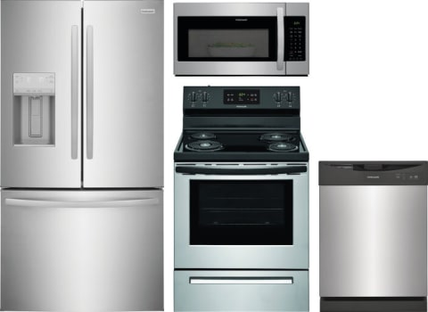 Frigidaire FRRERADWMW4148 4 Piece Kitchen Appliances Package with ...