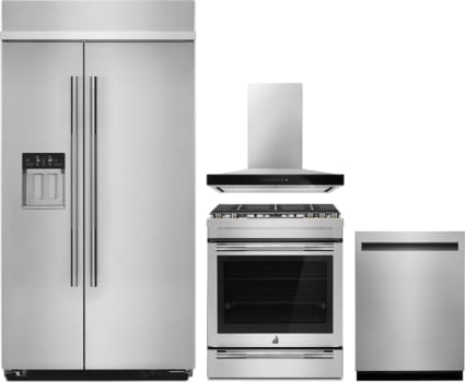 JennAir JARERADWRH770 4 Piece Kitchen Appliances Package with Side-by ...