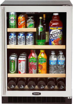 Marvel 6GARMBSGR 24 Inch Undercounter Refrigerator with 5.6 cu. ft ...