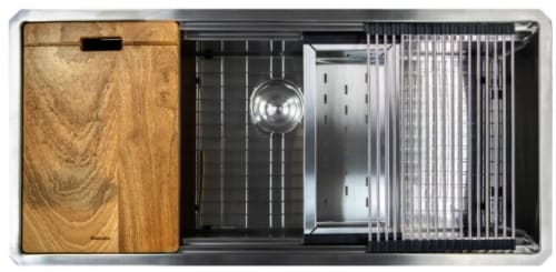 Nantucket Sinks SRPS422016 42 Inch Undermount Kitchen Sink with Ledges ...