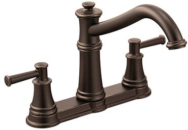 Moen 7250ORB Dual Handle Kitchen Faucet with 1.5 GPM Flow Rate, 360 ...