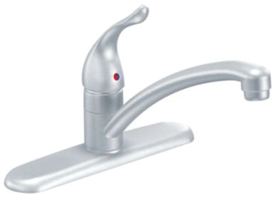 Moen 7425BC Single Lever Cast Spout Kitchen Faucet with 9-1/8 Inch ...
