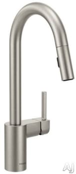Moen 7565SRS Single Handle Kitchen Pull-Down Faucet with 2 Function ...