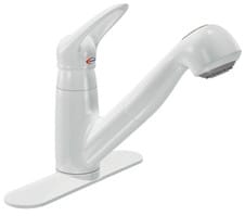 Moen 7570W Single Lever Pull-Out Faucet with 9-5/8 Inch Reach, 9-7/8 ...