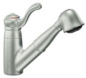 Moen 7575CSL Single Lever Pull-Out Faucet with 9-5/8 Inch Reach, 9-5/8 ...