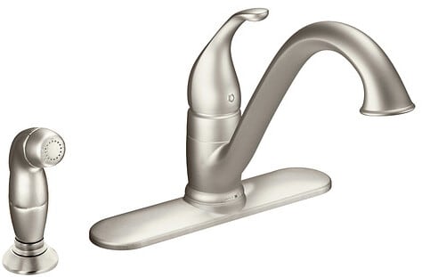 Moen 7840SRS Single Handle Low Arc Kitchen Faucet with 1.5 GPM Flow ...