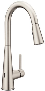 Moen 7864EWSRS Sleek Single Handle MotionSense Kitchen Faucet with 1.5 ...