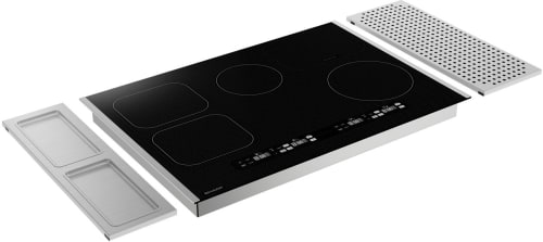 Sharp SCH3043GB 30 Inch Induction Cooktop with 4 Cooking Zones, Bridge ...