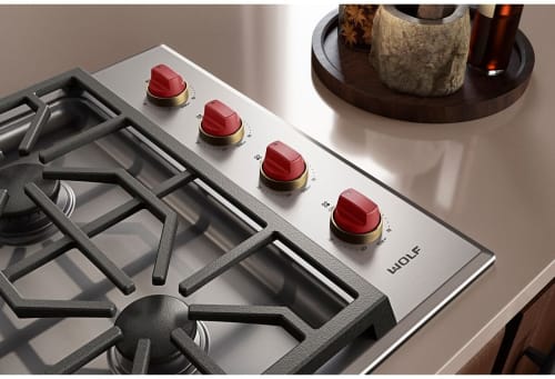 Wolf 9062310 30" Professional Gas Cooktop Brushed Brass Bezel Kit