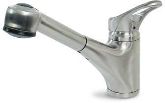 Hamat 32580PC Single Lever Pull-Out Kitchen Faucet with 9-1/2 Inch ...