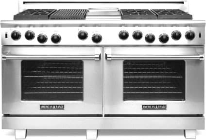 American Range ARROB660X2GRL 60 Inch Freestanding Professional Gas ...