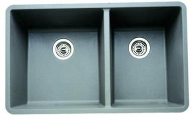 Blanco 441130 33 Inch Undermount Double Bowl Granite Sink with 9-1/2 ...