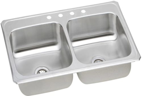 Elkay CR43224 43 Inch Top Mount Double Bowl Stainless Steel Sink with ...