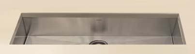 Hamat CTB2385 23 Inch Undermount Single Bowl Stainless Steel Trough Bar ...