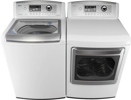 LG DLE5001W 27 Inch Electric Dryer with 7.3 cu. ft. Ultra Capacity, 12 ...