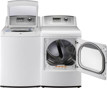LG DLE5001W 27 Inch Electric Dryer with 7.3 cu. ft. Ultra Capacity, 12 ...
