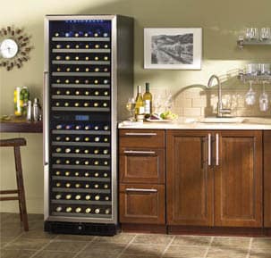 Danby DWC166BLSRH 24 Inch Built-in Wine Cooler with 166-Bottle Capacity ...