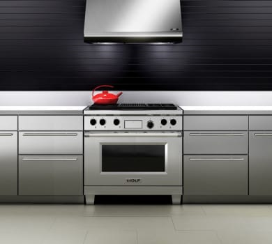 Wolf DF364CLP 36 Inch Pro-Style Dual-Fuel Range with 4 Dual-Stacked ...