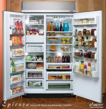 Dacor IF42DBOL 42 Inch Built-in Side by Side Refrigerator with 25.3 cu ...