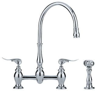 Franke FF6000 Double Lever Cast Spout Kitchen Faucet with 2.2 Gal/Min ...