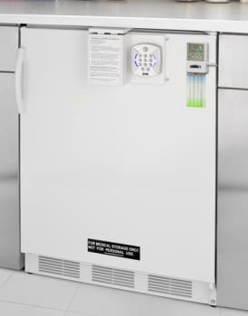 Summit FF7LBILAB 24 Inch Compact Refrigerator with Adjustable Glass ...