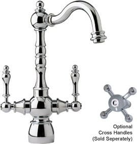 Franke FHBP680 Double Lever Bar Cast Spout Faucet with Optional Cross ...